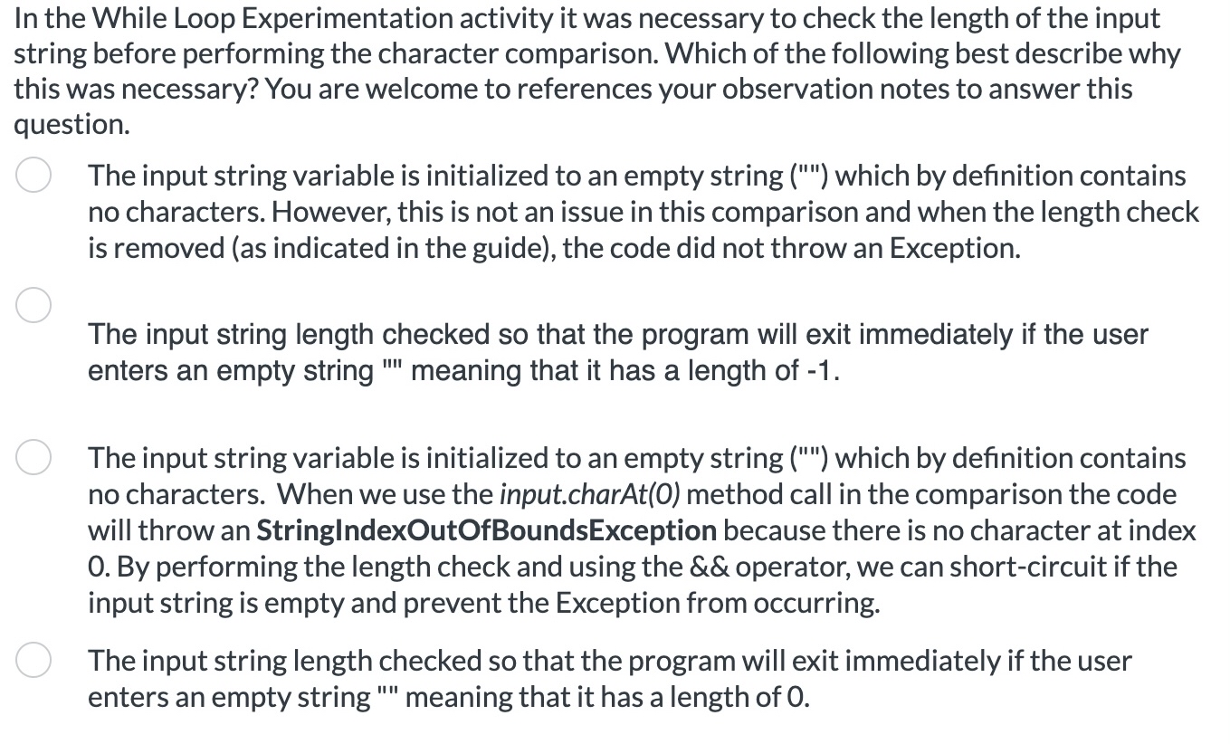 Solved In the While Loop Experimentation activity it was | Chegg.com