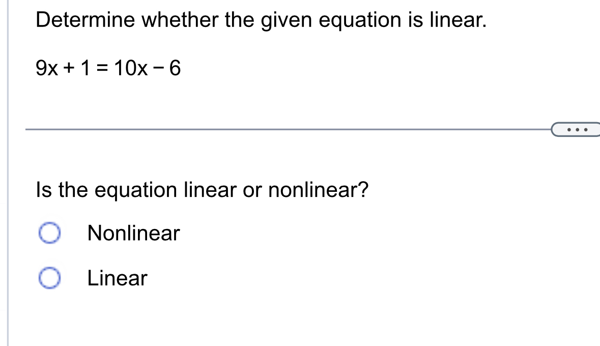 Solved Determine whether the given equation is | Chegg.com