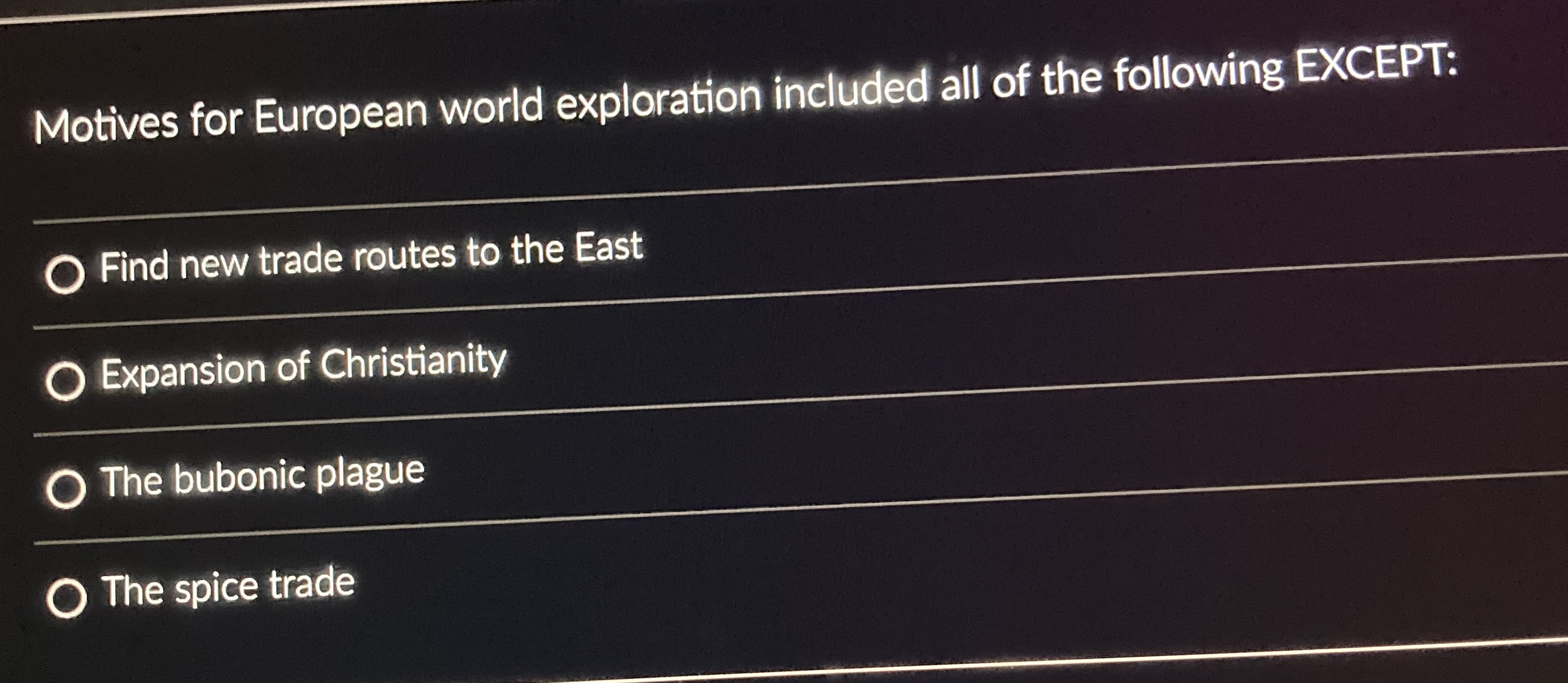 Solved Motives for European world exploration included all | Chegg.com