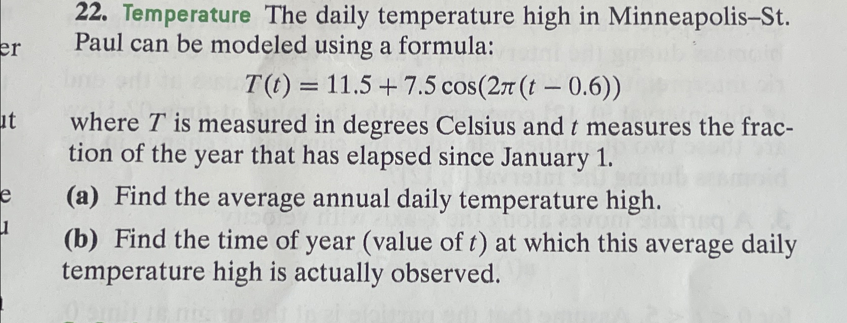 Solved Temperature The daily temperature high in | Chegg.com