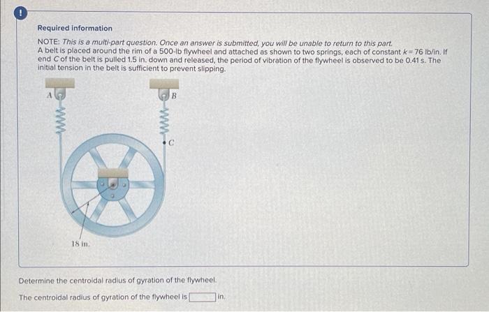 Solved Required information NOTE: This is a multi-part | Chegg.com