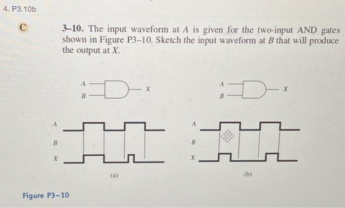 Solved C 3-10. The input waveform at A is given for the | Chegg.com