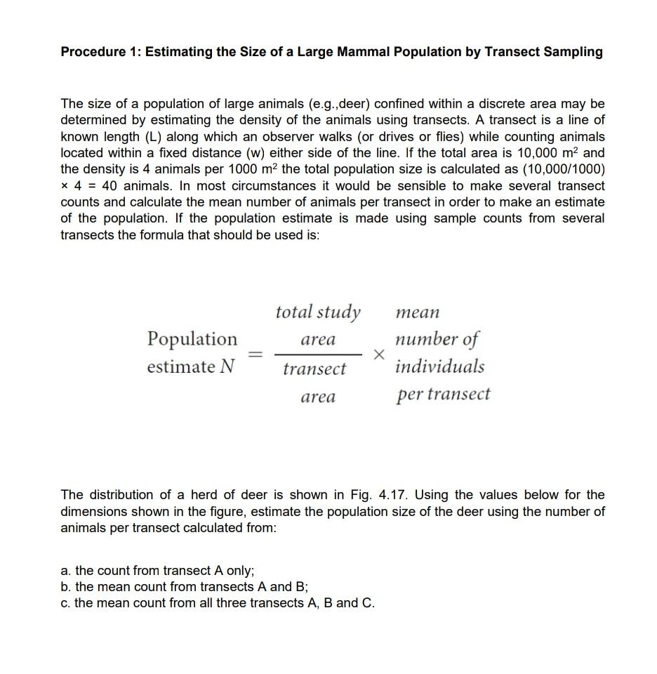 Solved Line transect sampling Objectives: 1. Use line | Chegg.com