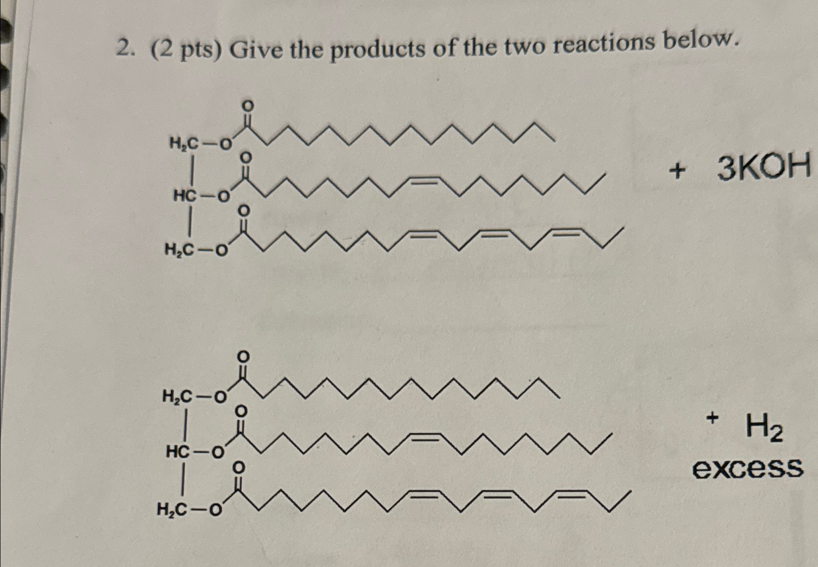 Solved Give the products of the two reactions below.+3KOH+H2 | Chegg.com