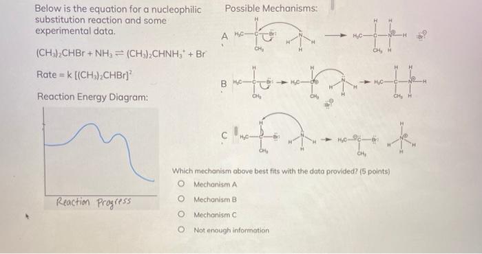 Solved Possible Mechanisms: Below is the equation for a | Chegg.com