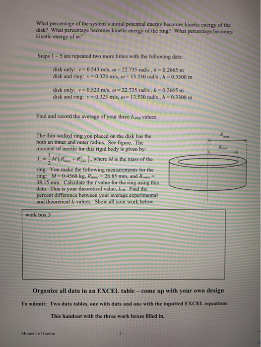 Solved Moment of Inertia Lab Preliminaries disk platform | Chegg.com