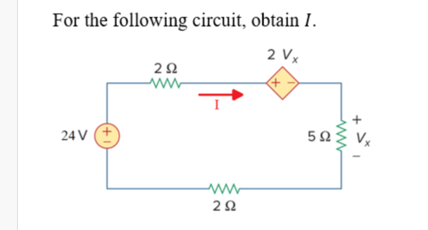Solved For the following circuit, obtain | Chegg.com