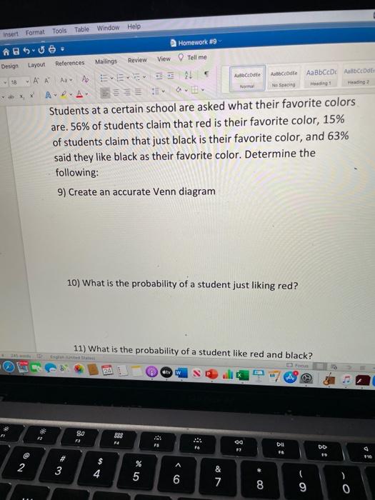 Solved Insert Format Tools Table Window Help Homework #9 | Chegg.com