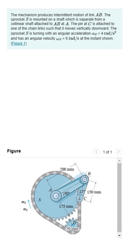 Solved The mechanism produces intermittent motion of link | Chegg.com