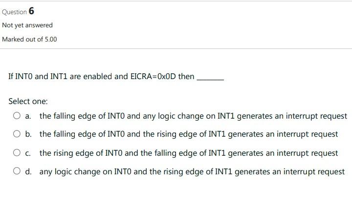 Solved If Into And Int1 Are Enabled And Eicra 0×0d Then 