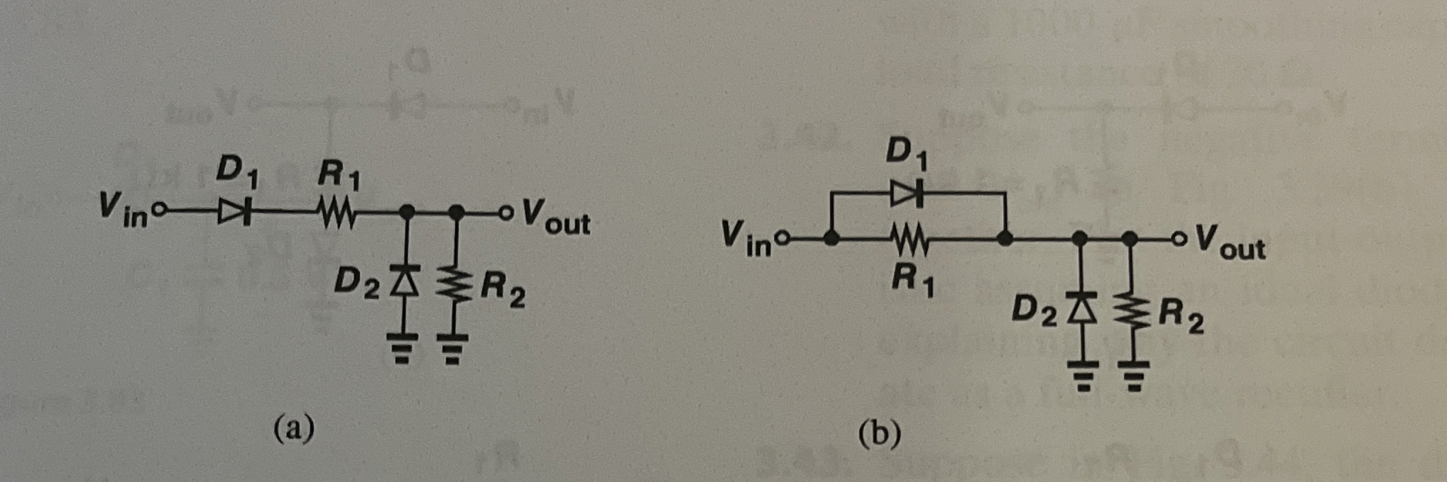 Solved Plot the input/output characteristic if the circuits | Chegg.com