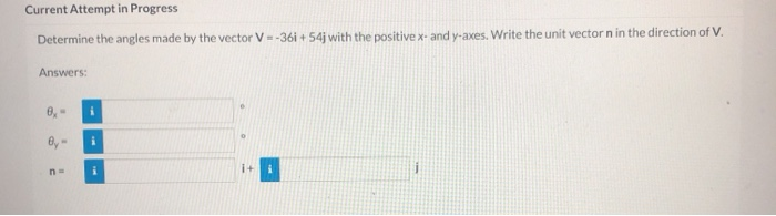 Solved Current Attempt in Progress Determine the angles made | Chegg.com