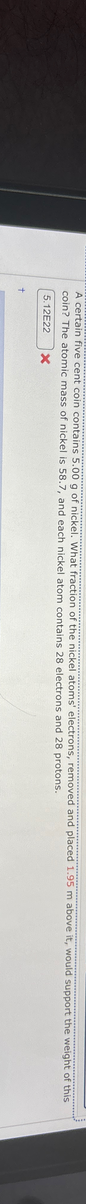 Solved A certain five cent coin contains 5.00g ﻿of nickel. | Chegg.com