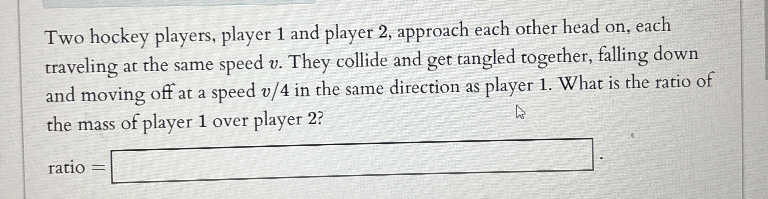 Solved Two hockey players, player 1 ﻿and player 2 , | Chegg.com