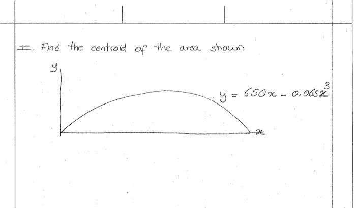 Solved I. Find the centroid of the area shown | Chegg.com | Chegg.com