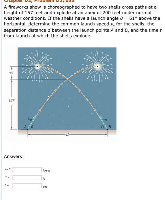 Solved Chapter 12, Problem 02/055 A fireworks show is | Chegg.com
