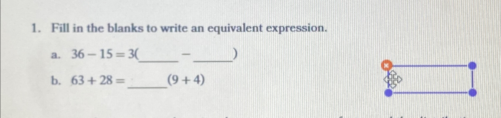 Solved Fill in the blanks to write an equivalent | Chegg.com