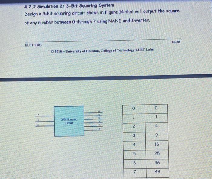 4.2.1 Simulation 1: 2-Bit Cubing System Design a | Chegg.com