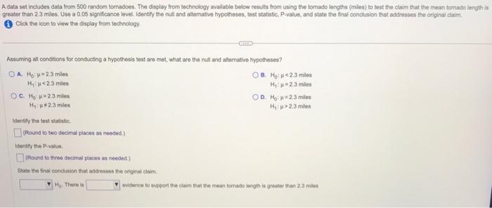 Solved A data set includes data trom 500 random tornadoes. | Chegg.com