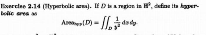Solved Exercise 2.15 (Area of hyperbolic triangles). For | Chegg.com