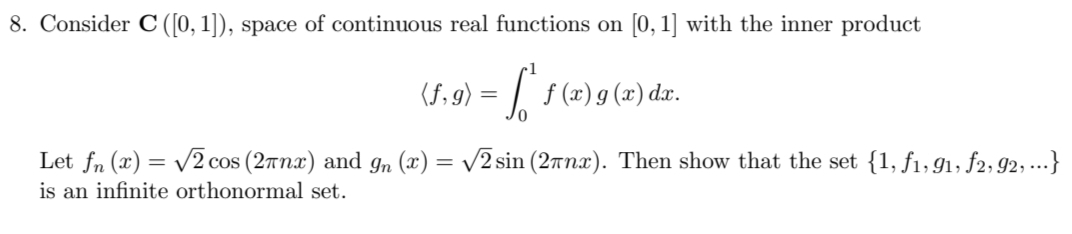 Solved Consider C [0 1] ﻿space Of Continuous Real