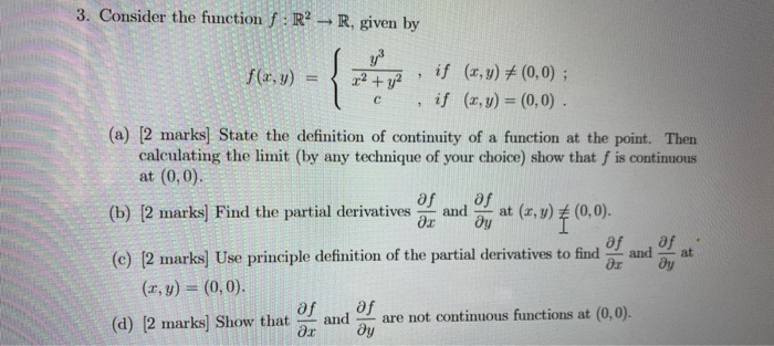 Solved с 1 3. Consider the function f : R2 - R, given by y | Chegg.com