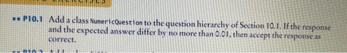 P101 Add A Class Numericquestion To The Question 