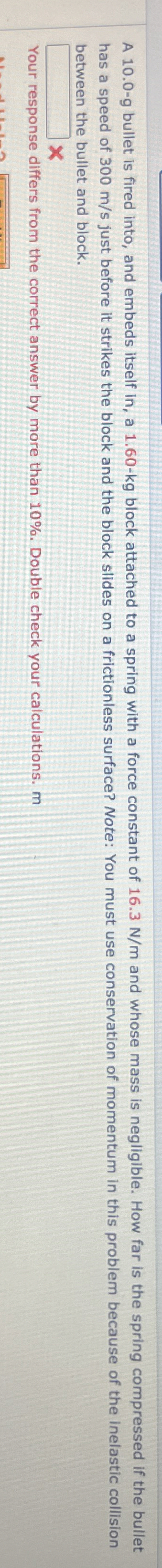 Solved A 10.0-g bullet is fired into, and embeds itself in, | Chegg.com