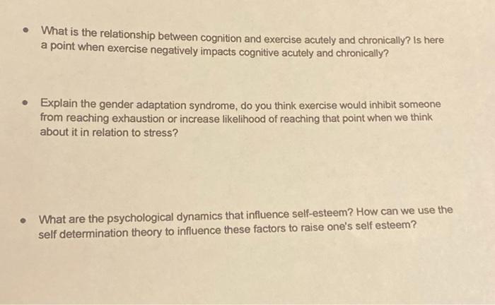 Solved What is the relationship between cognition and | Chegg.com