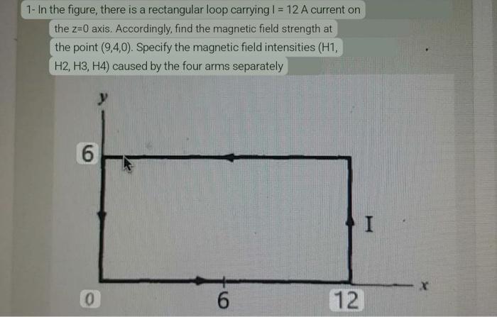 1- In the figure, there is a rectangular loop | Chegg.com