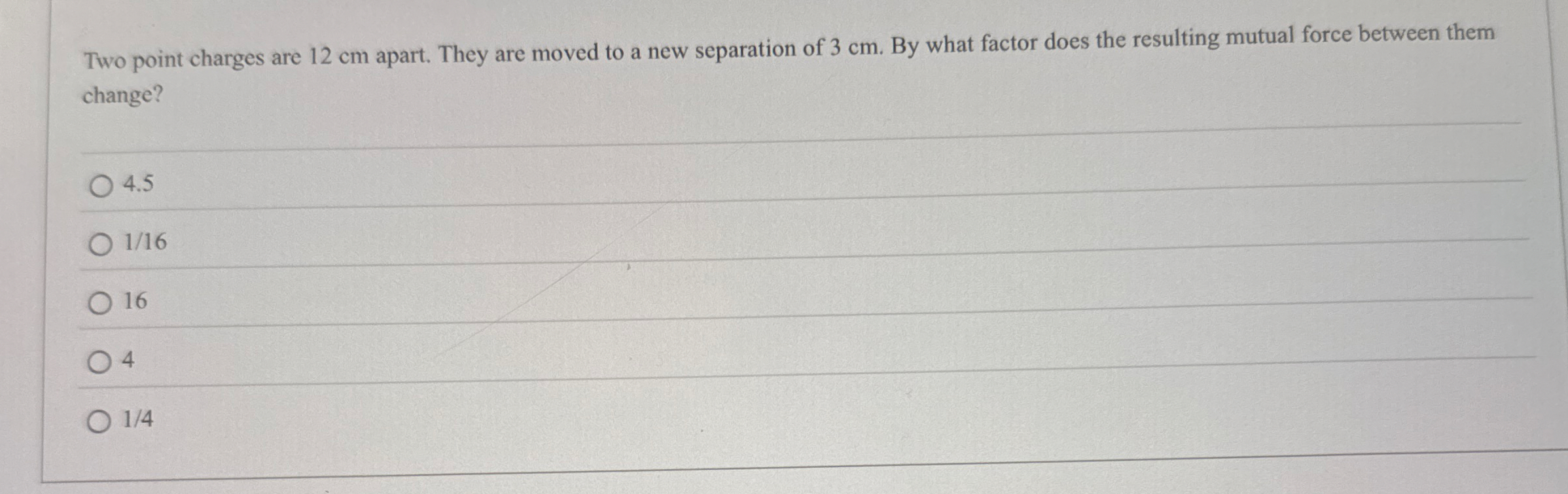 Solved Two point charges are 12 ﻿cm apart. They are moved to | Chegg.com