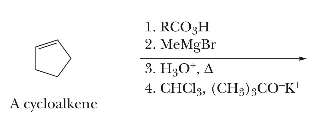 Solved RCO3H→?3.H3O+,Delta2.MeMgBrA | Chegg.com