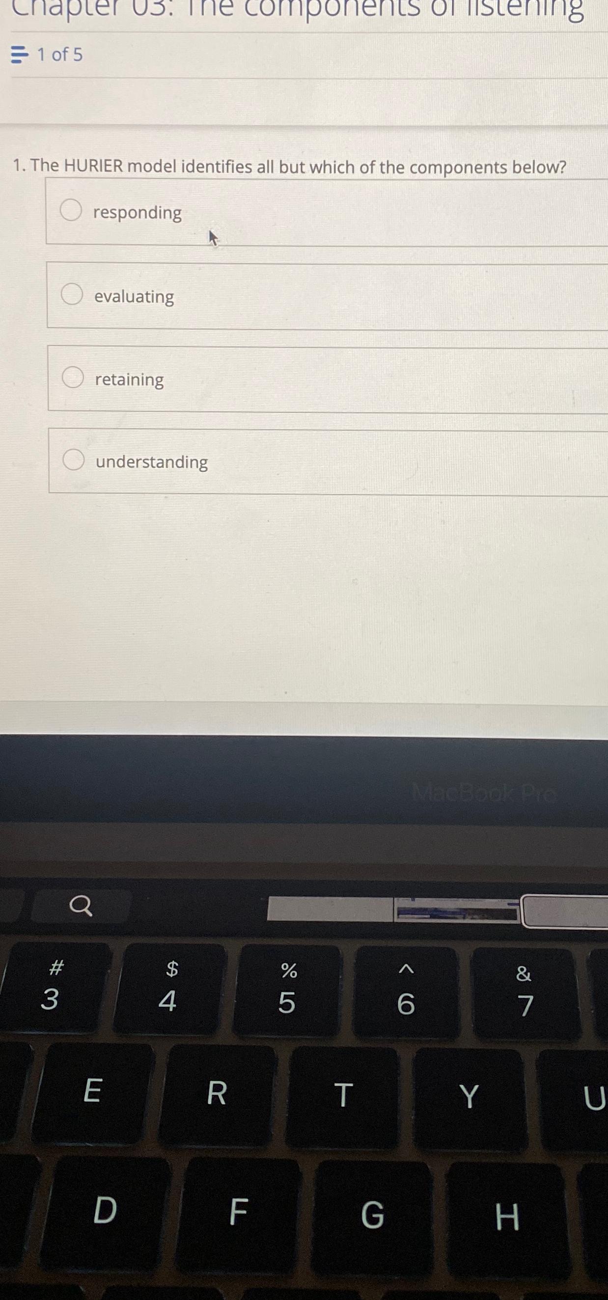 Solved 1 ﻿of 5The HURIER model identifies all but which of | Chegg.com