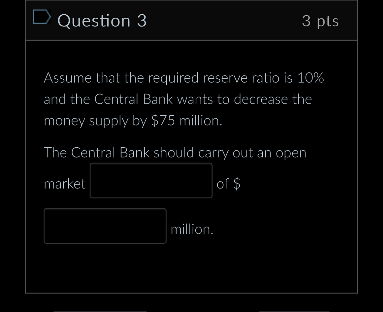 Solved Question 33ptsAssume that the required reserve ratio | Chegg.com