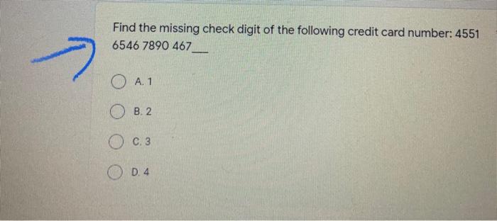 Solved ㅋ Find the missing check digit of the following | Chegg.com