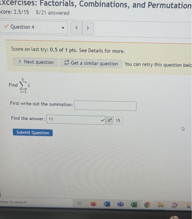 Solved Xcercises: Factorials, Combinations, and Permutation | Chegg.com