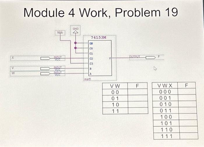 Solved Module 4 Work, Problem 19 Determine the logic | Chegg.com