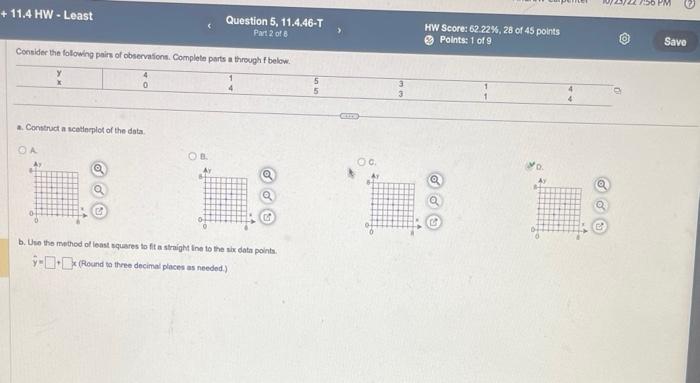 Solved Consider the following pain of observations. Complete | Chegg.com