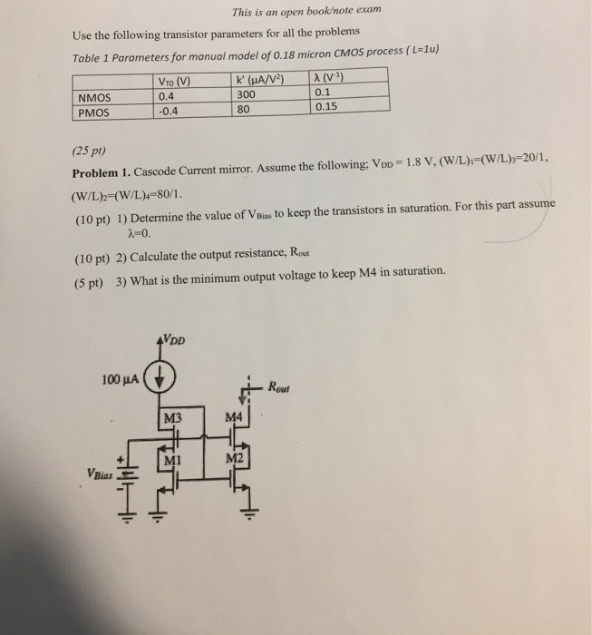 Solved This is an open book/note exam Use the following | Chegg.com