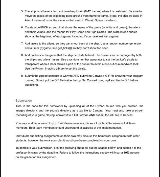 Solved In this assignment, you will create the Space | Chegg.com