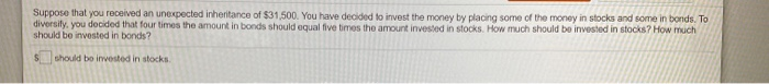 Solved Suppose that you received an unexpected inheritance | Chegg.com
