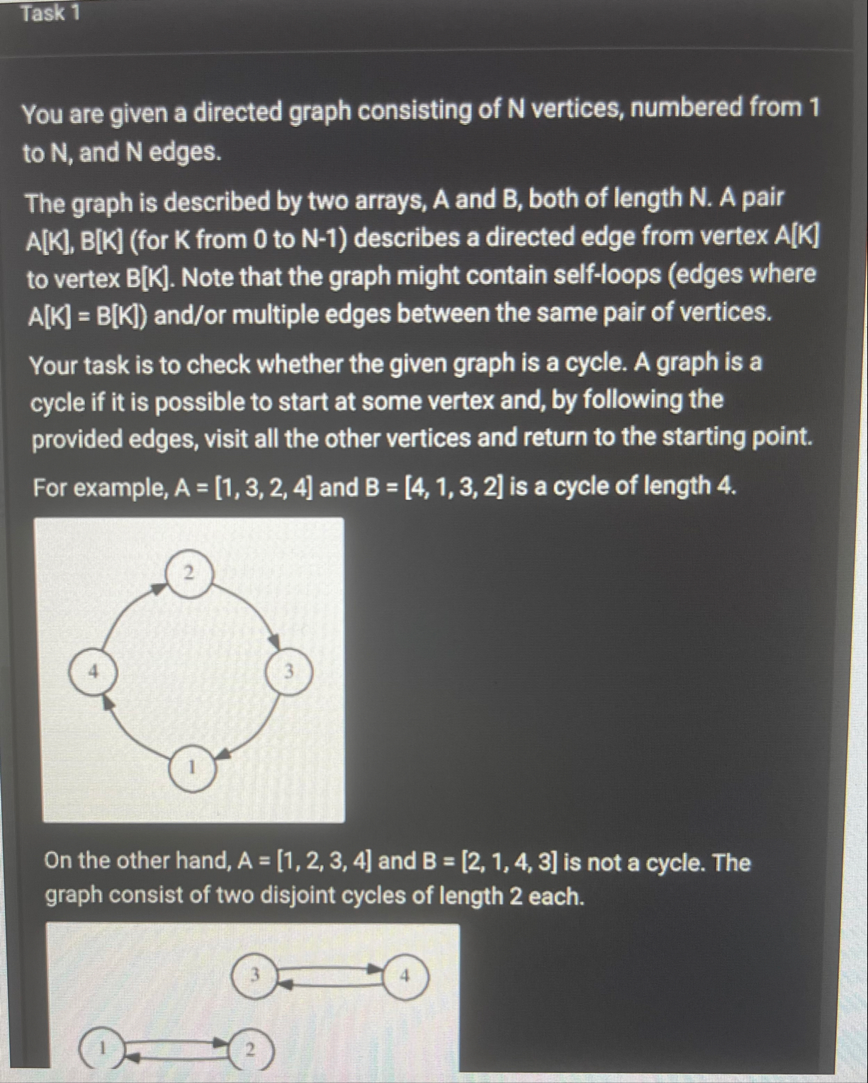 Solved Task 1You are given a directed graph consisting of N | Chegg.com