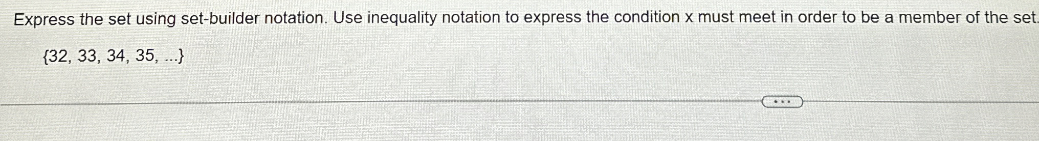 Solved Express The Set Using Set Builder Notation Use 6313