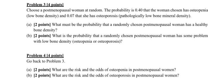 Solved Problem 4⌋4 points] Go back to Problem 3. (a) [2 | Chegg.com