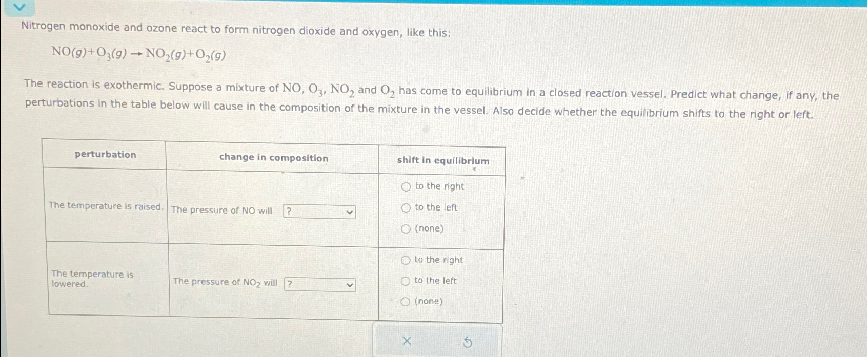 Solved Nitrogen monoxide and ozone react to form nitrogen | Chegg.com
