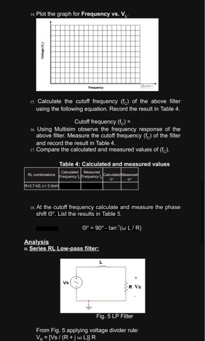 EGR 255 Experiment \# 3 Frequency Response of RL | Chegg.com