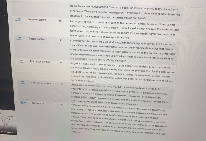 Solved Behavior control Output control Normative control | Chegg.com