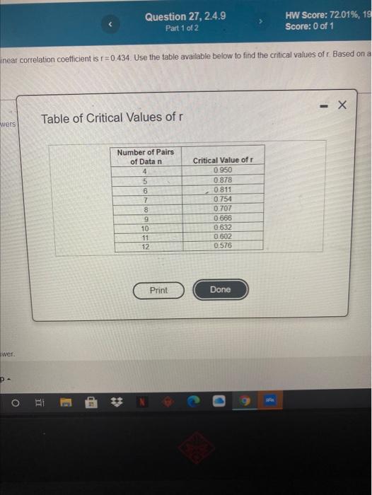 Solved for a data set of brain volumes cm3 and iq scores of | Chegg.com