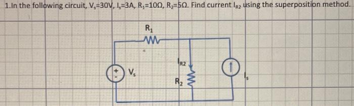 Solved 1.In the following circuit, | Chegg.com