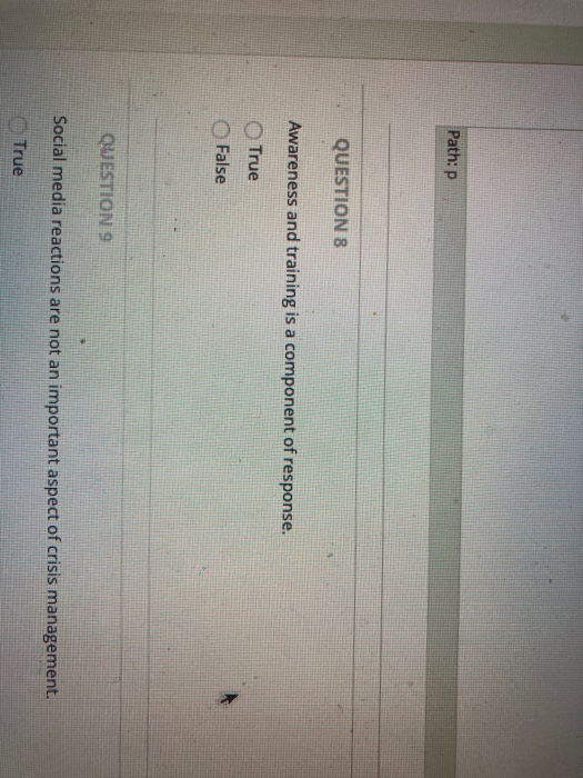 Solved Path:p QUESTION 8 Awareness and training is a | Chegg.com Solved Path:p QUESTION 8 Awareness and training is a | Chegg.com